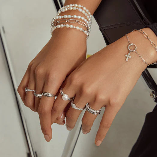 Silver Freshwater Sphere Pearl Ring – NCH Galleries