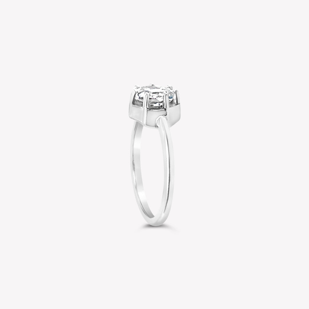 Ebenezer Solitaire White Topaz Ring – NCH Galleries
